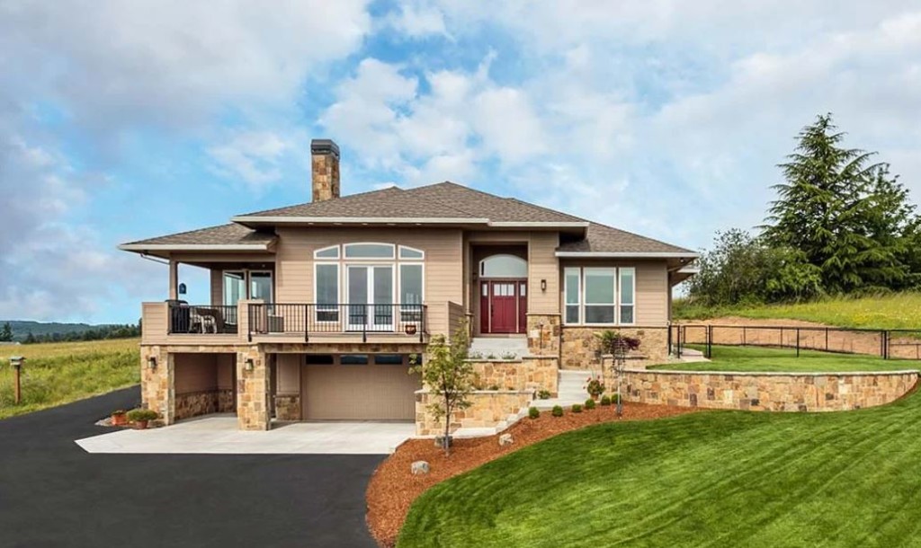 3 Bedroom Split-Level House Plan With Drive-Under Garage