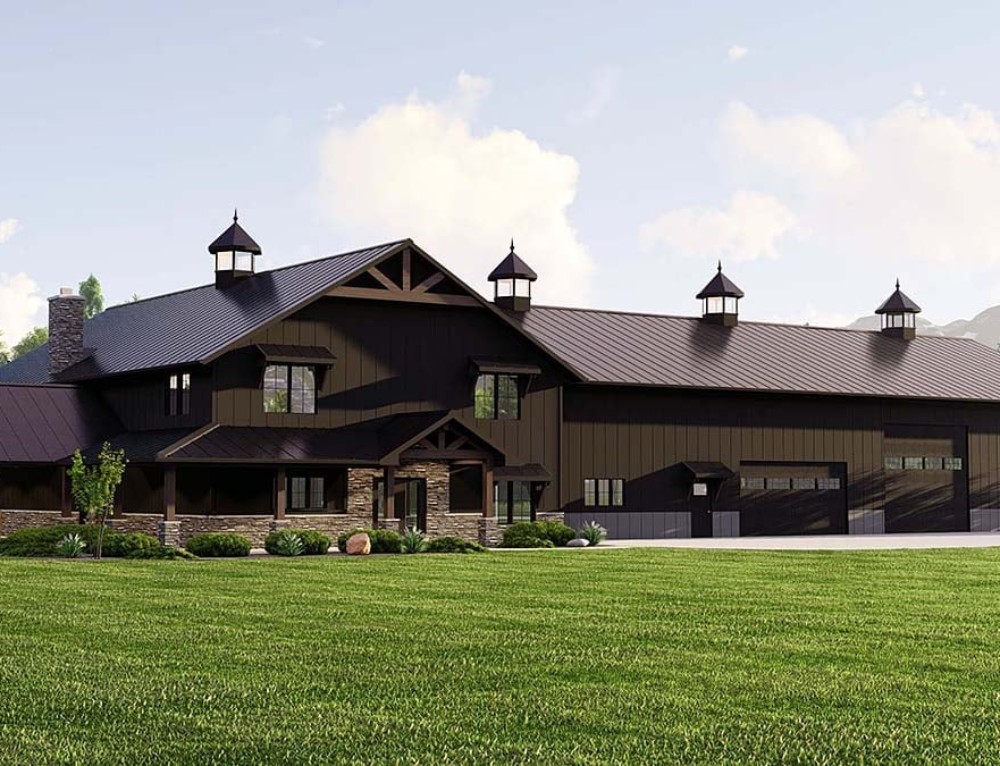 Country Craftsman House Plan 55603