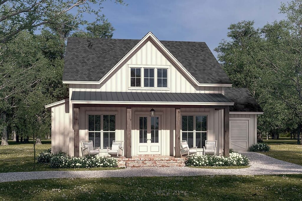 Small 2 Bedroom Home Plan With 1 Car Garage (Plan 80862)