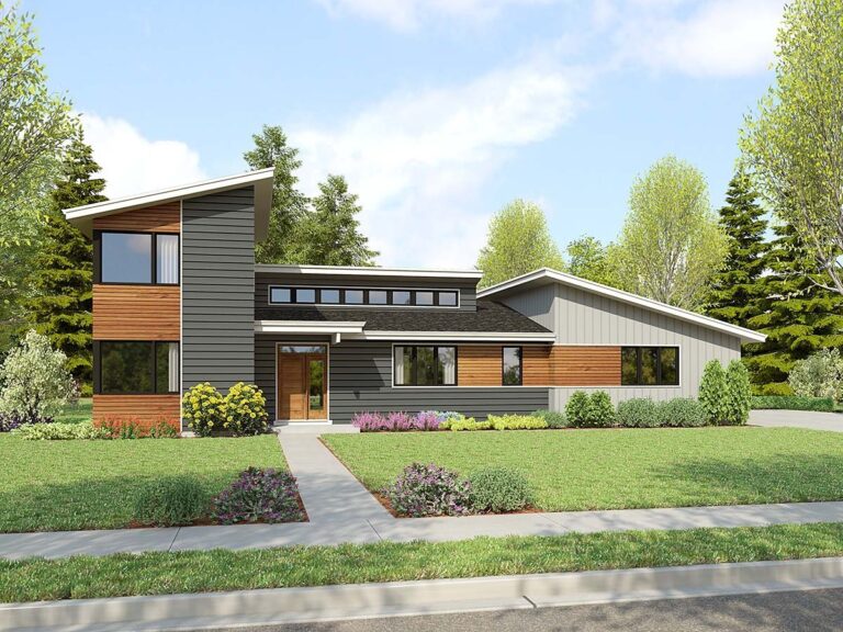 Contemporary Ranch Plan With Clerestory Windows (Plan 83531)