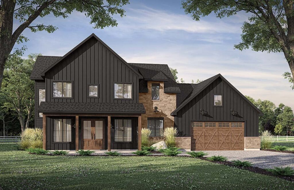 Rustic Modern House Plan With Photos (Plan 81868)